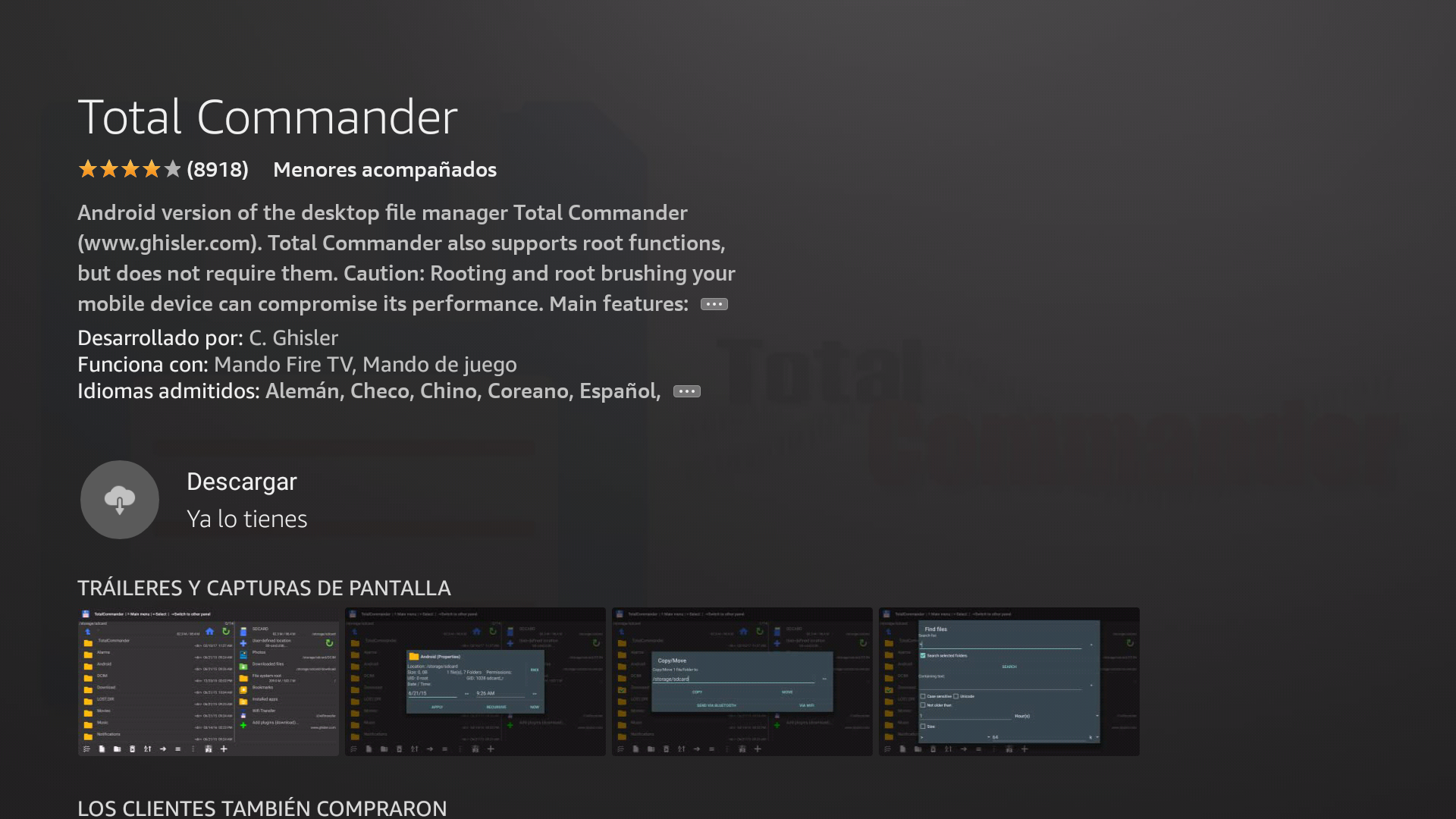 Instalar Total Commander en nuestro Amazon Fire TV Stick – Algo de Linux